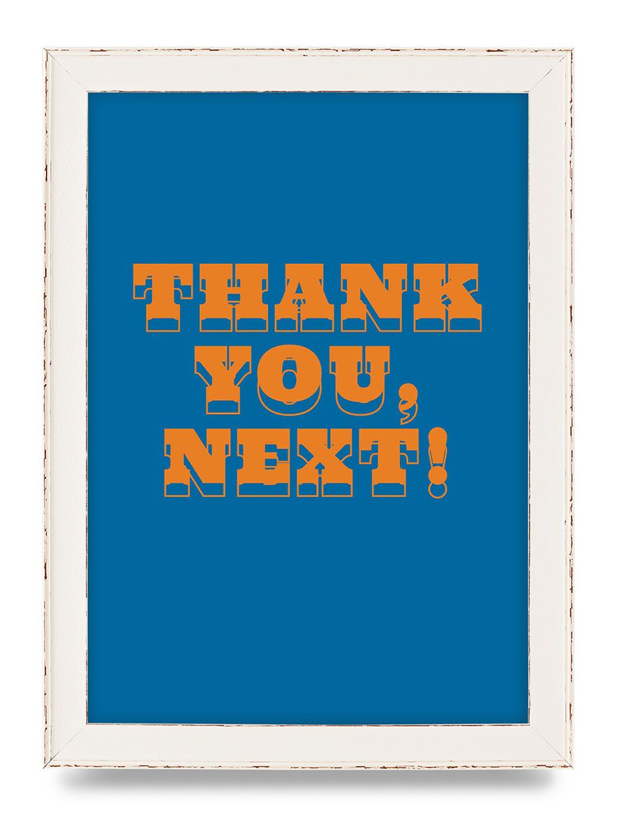 Thank U Next Lyric Wall Art