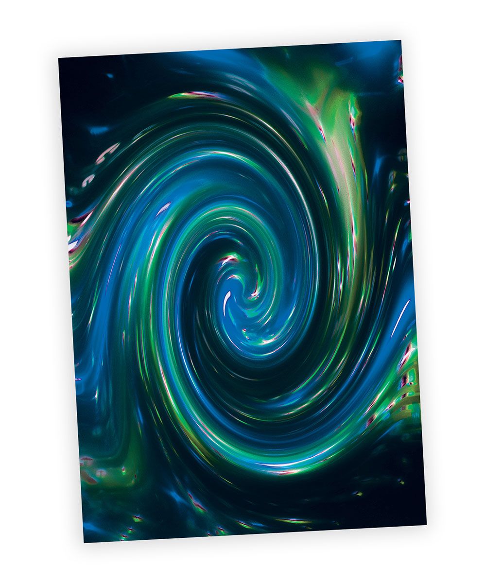 Blue Space Swirl Wall Art