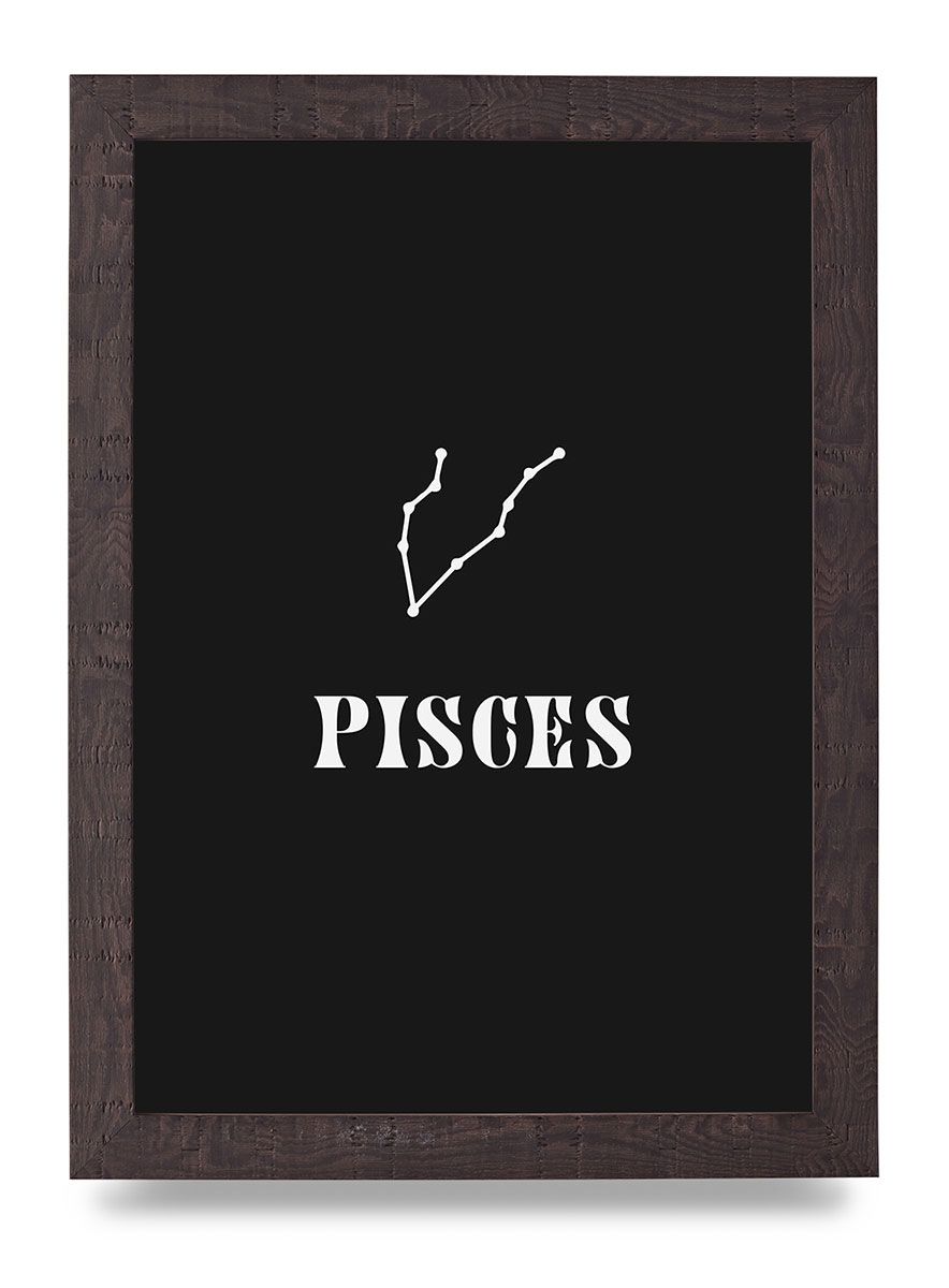 Minimalist Horoscope Star Sign Series Pisces Printed Poster