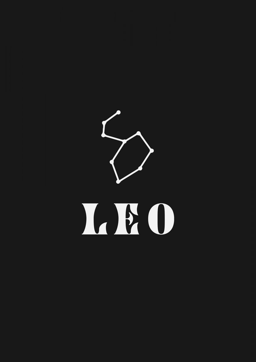 Minimalist Horoscope Star Sign Series Leo Art For Hall Walls And...