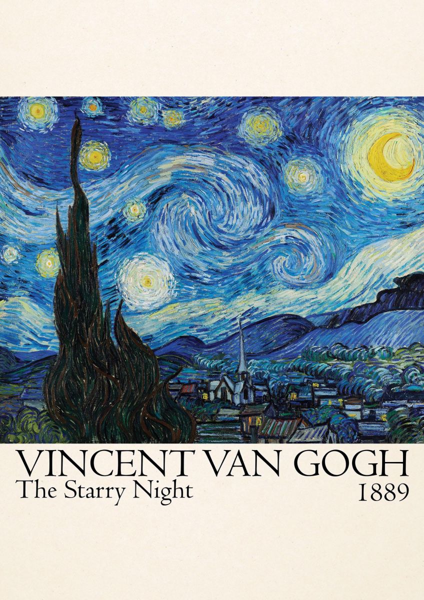 Vincent Van Gogh The Starry Night 1889 Art For Dining Room Walls And