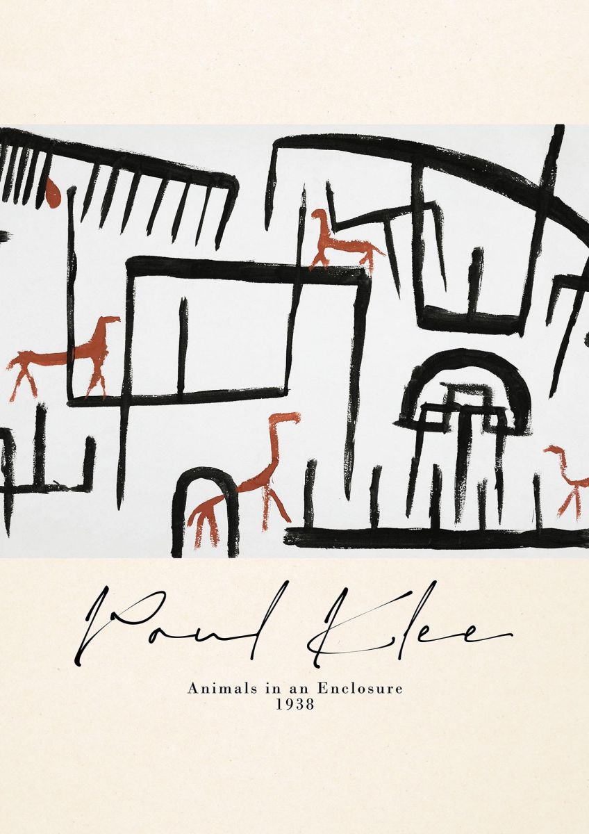 Paul Klee Animals In An Enclosure 1938 Printed Art For Living Room...