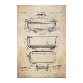 Bath Patent Art For Bathroom Walls And Artwork For The Home