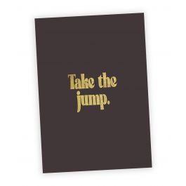 Gold Inspirational Quote Take The Jump Art For The Home