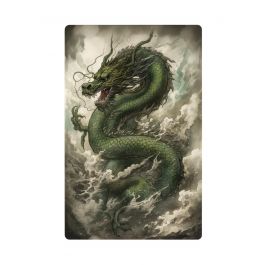 Green Gold Dragon Sumi-e | Lithobee