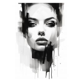 Simplified Shapes Minimal Portrait | Lithobee